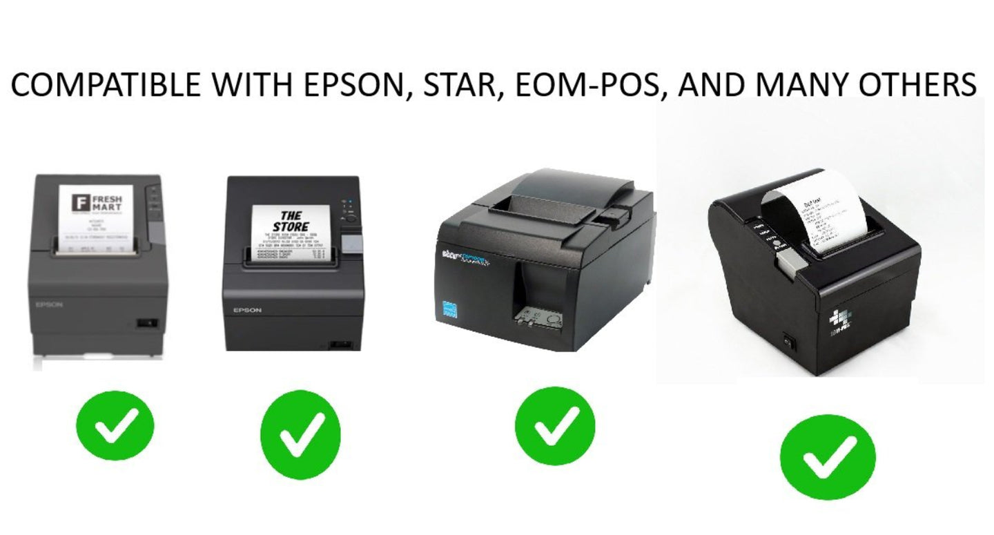 EOM-POS Thermal Receipt Printer - USB, Ethernet/LAN, & Serial Ports